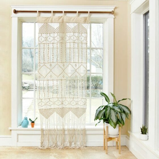 15 Free Macrame Curtain Patterns & Instructions - Craftbuds