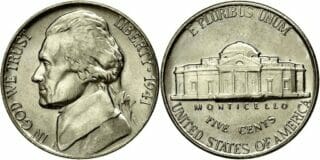 The 1941 Nickel Value, History, Composition & Error List