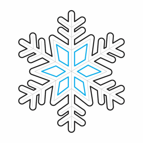 How to Draw an Easy Snowflake, Step-by-Step Video Tutorial
