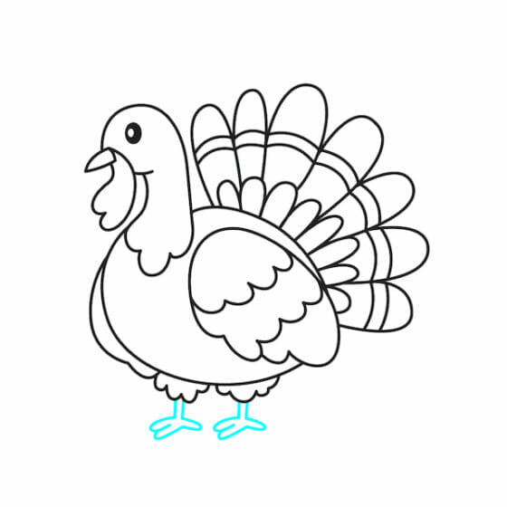 Learn How to Draw a Turkey for Kids & Beginners, Video Guide